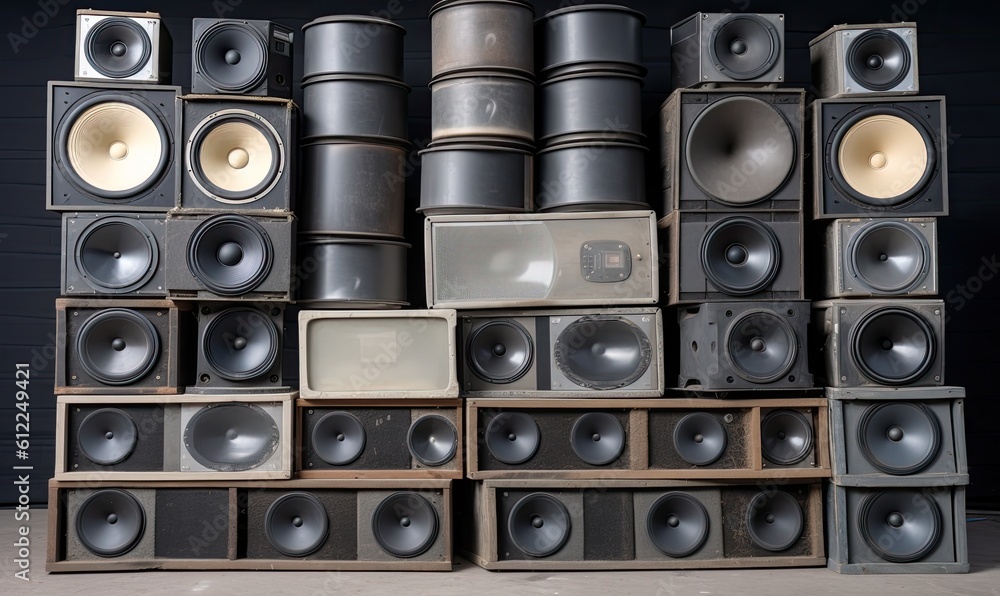 A stack of music audio speakers provided the perfect soundtrack for the ...