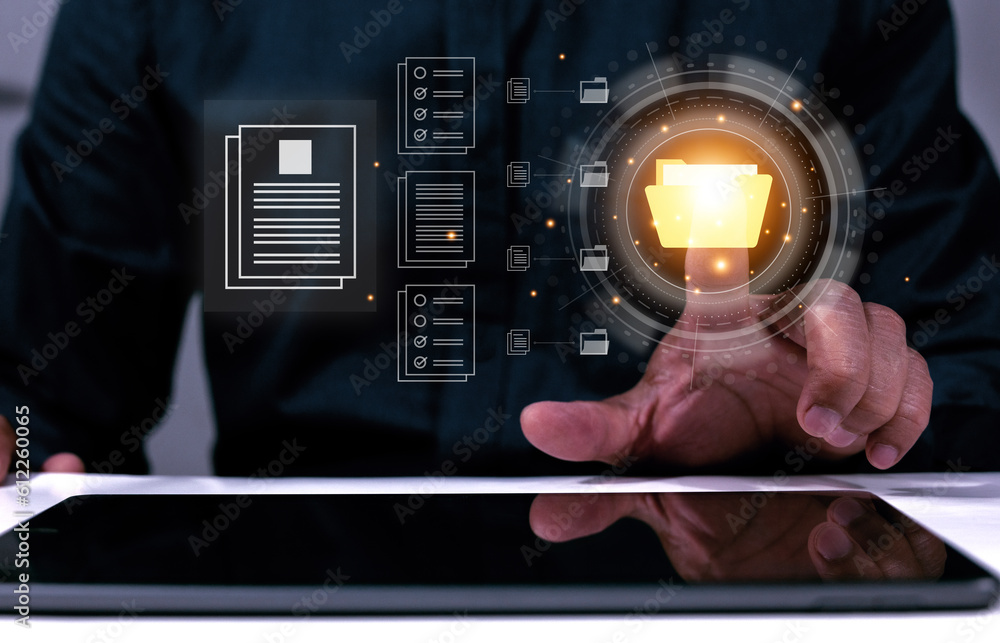 Document Management System concept. Enterprise content management ...