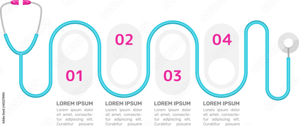Vetor de Consultation for hospital patient infographic chart design ...