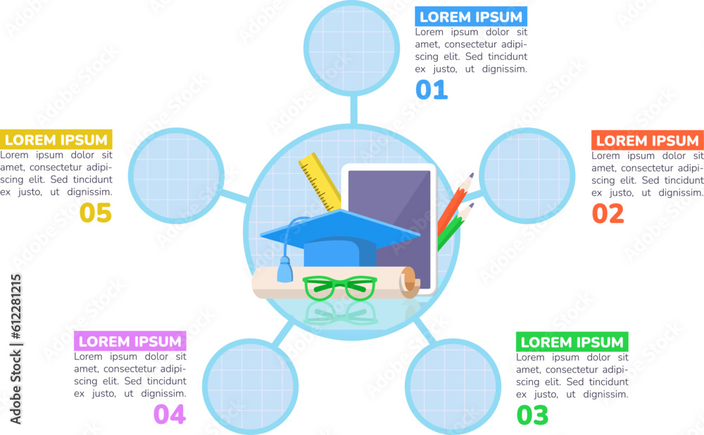 Learning for adults infographic chart design template. College course ...