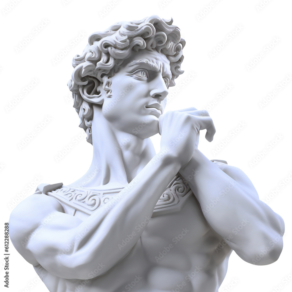 Classic statue made from gypsum, isolated. Generative ai art Stock ...