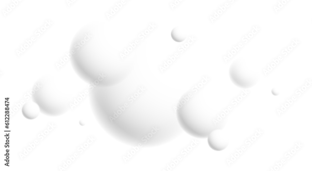 Light and soft 3D defocused spheres vector abstract background ...