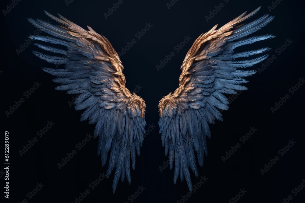 Beautiful Angel wings flying creature bird wings, feather wings Created ...