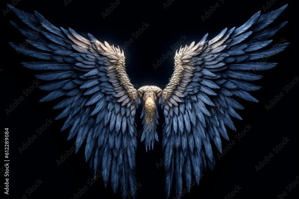Beautiful Angel wings flying creature bird wings, feather wings Created ...