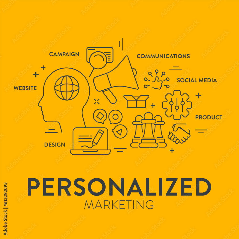 Personalized marketing strategy chart diagram infographic presentation ...