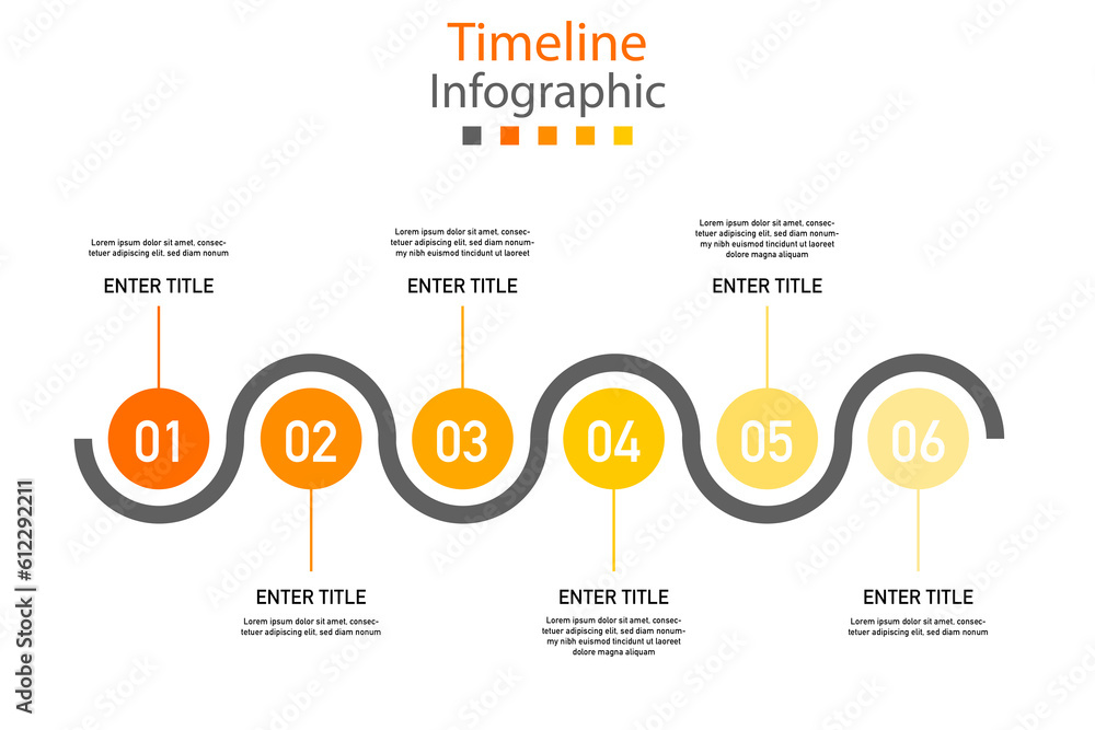 Circle 6 segments infographic template. Can be used for timelines ...