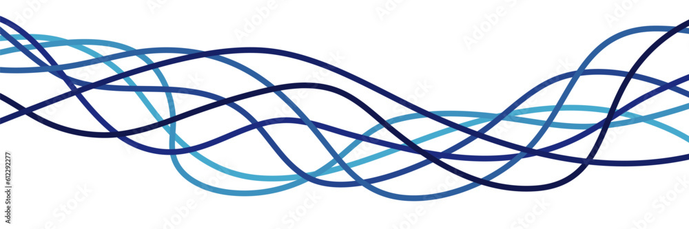 Abstract line art wavy flowing colorful isolated on white background ...