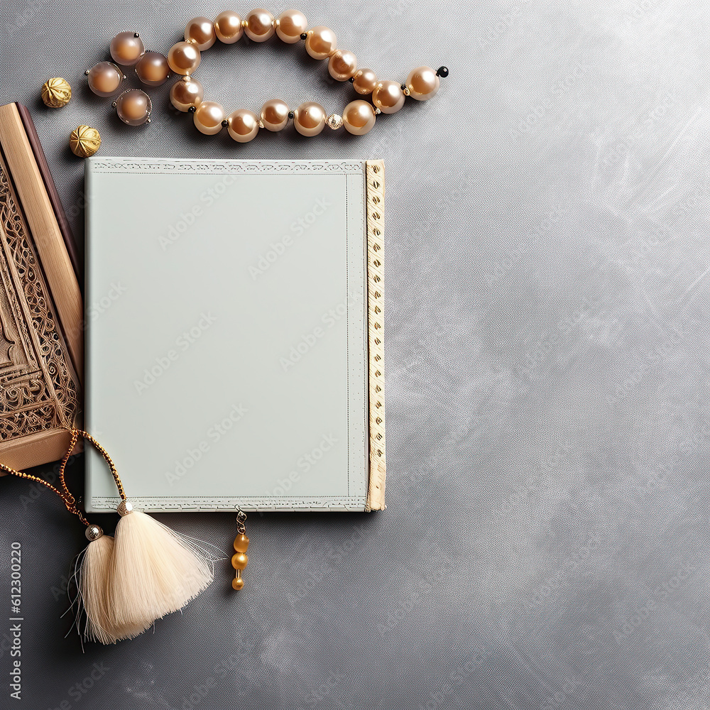 Islamic Background with Quran and Prayer Beads ilustração do Stock ...