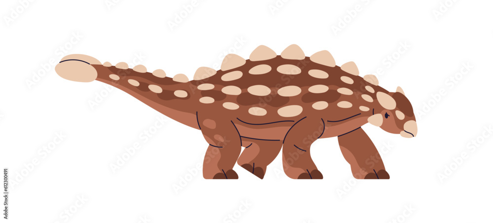 Ankylosaurus, prehistoric ancient dino. Extinct big dinosaur with ...