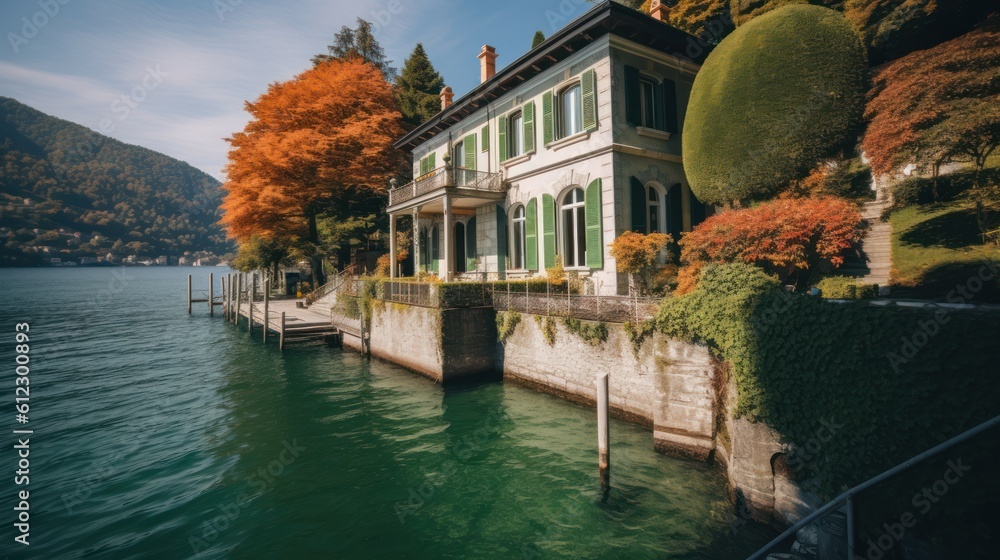 Charming villa situated on the shores of Lake Como, with a private dock ...