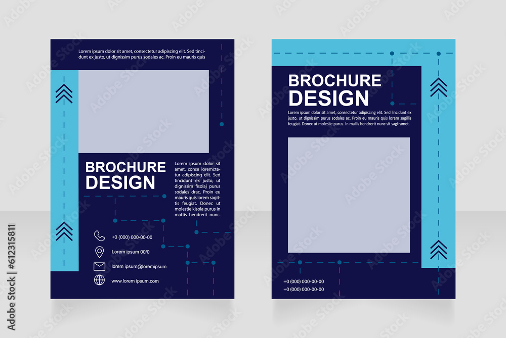 Engineering system and energy blank brochure design. Template set with ...