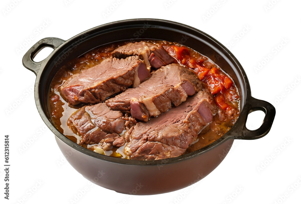Pot roast, fast food png , isolated on transparent background, ai ...