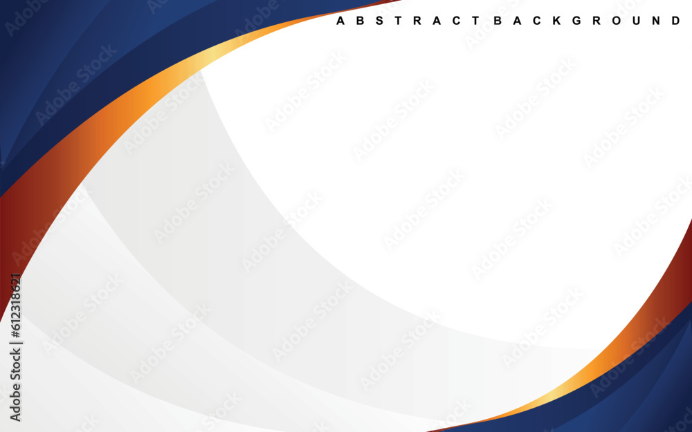 vector simple white business background with blue border Stock Vector ...