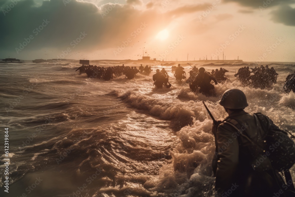 A dynamic impactful image capturing the chaos and bravery of the ...