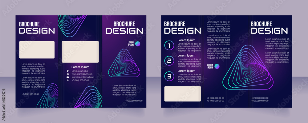 Science fiction and fantasy bookstore trifold brochure template design ...