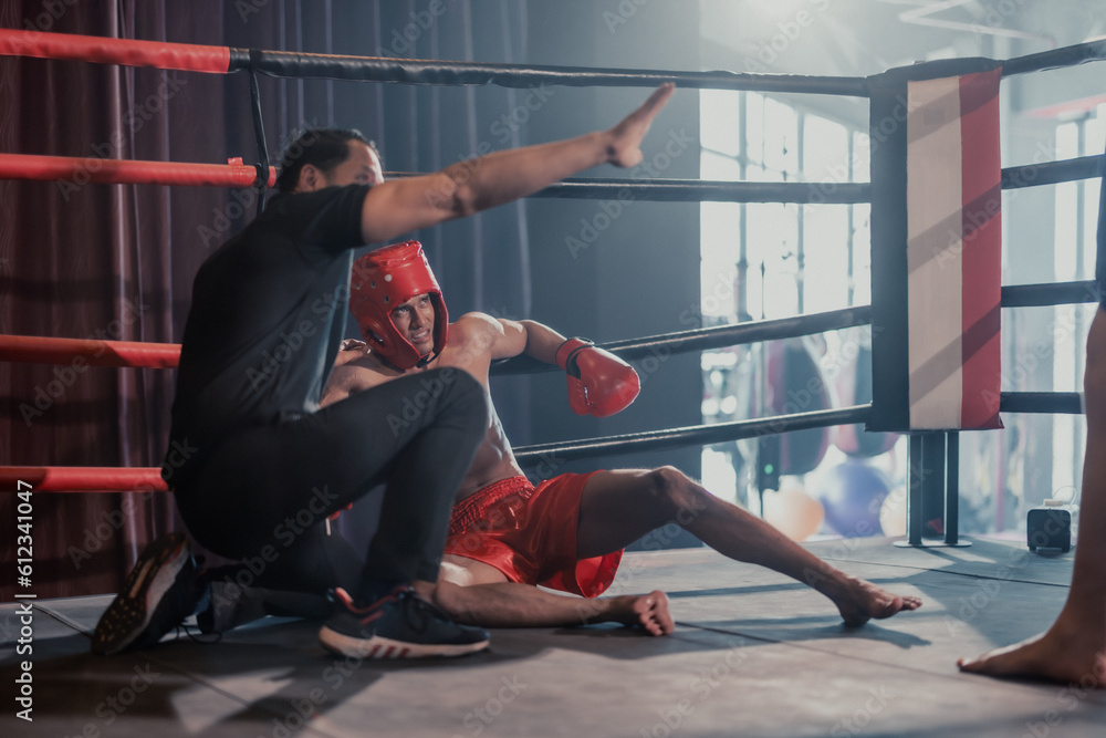 Fotka „The referee's role in a boxing match is to enforce rules during ...