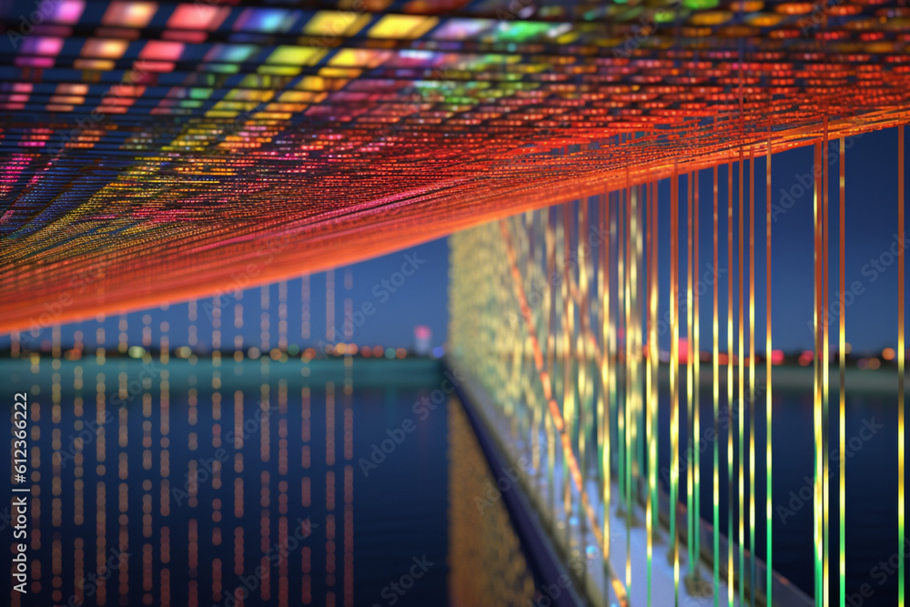 A graphic representation of a bridge connecting different data silos, exemplifying how data ...