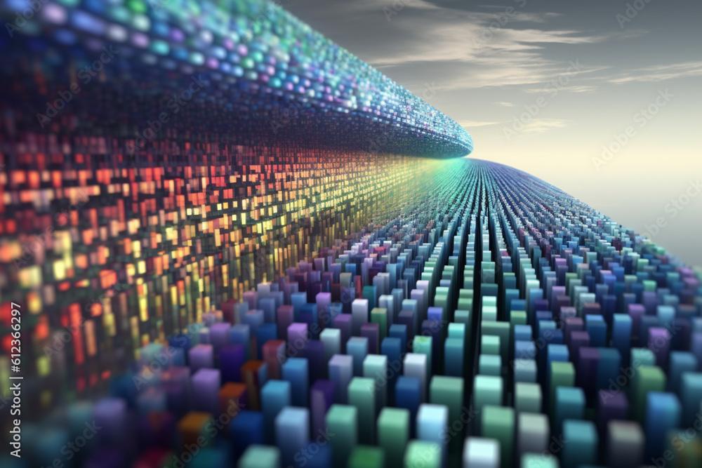 A graphic representation of a bridge connecting different data silos, exemplifying how data ...