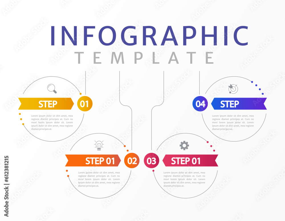Company launch infographic chart design template. Abstract infochart ...
