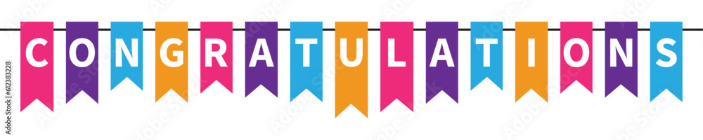 congratulations flag vector design Stock Vector | Adobe Stock