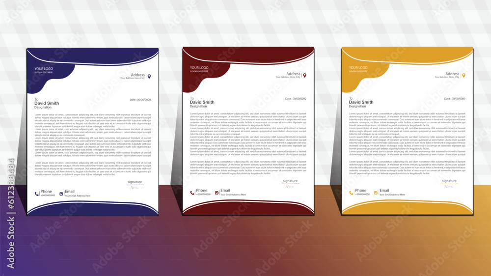 business letterhead design. corporate modern letterhead template ...