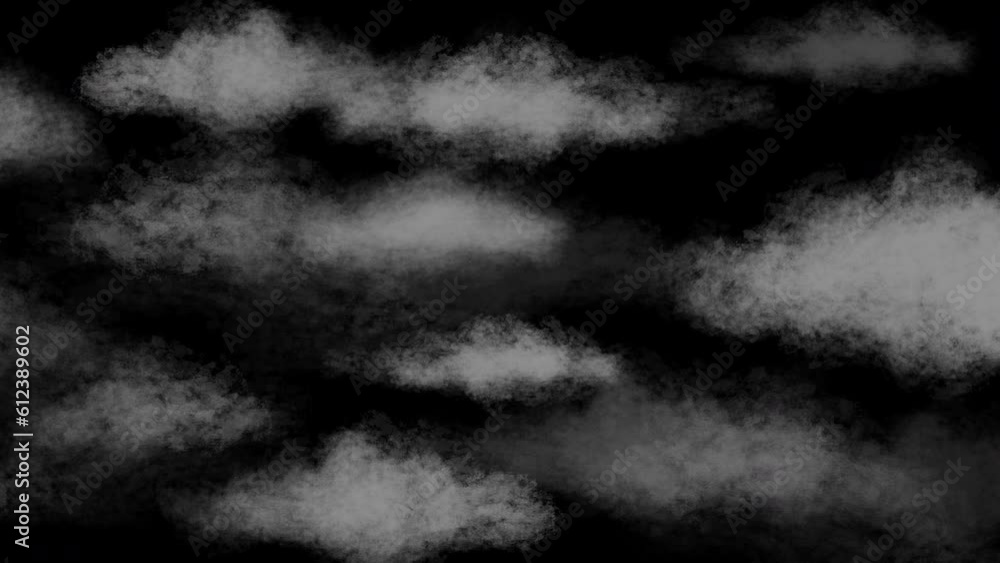 Realistic Cloudy sky animation. Animated Clouds time-lapse Isolated on ...