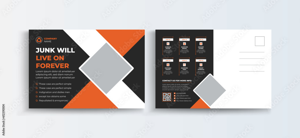 Professional Business Postcard, Creative Junk Removal ads, trash ...