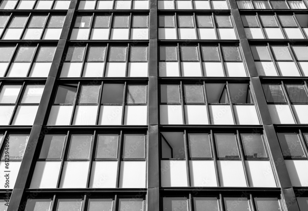 Architectural design of apartment buildings colorless. External view of ...