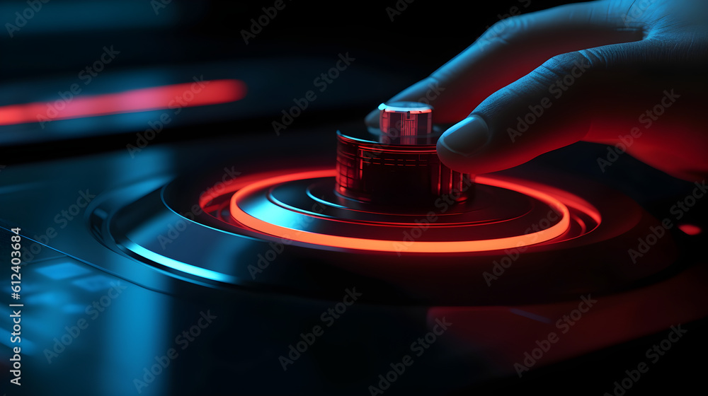 Convergence of Destinies: Hand Grasps the Red Final Button, Uniting ...