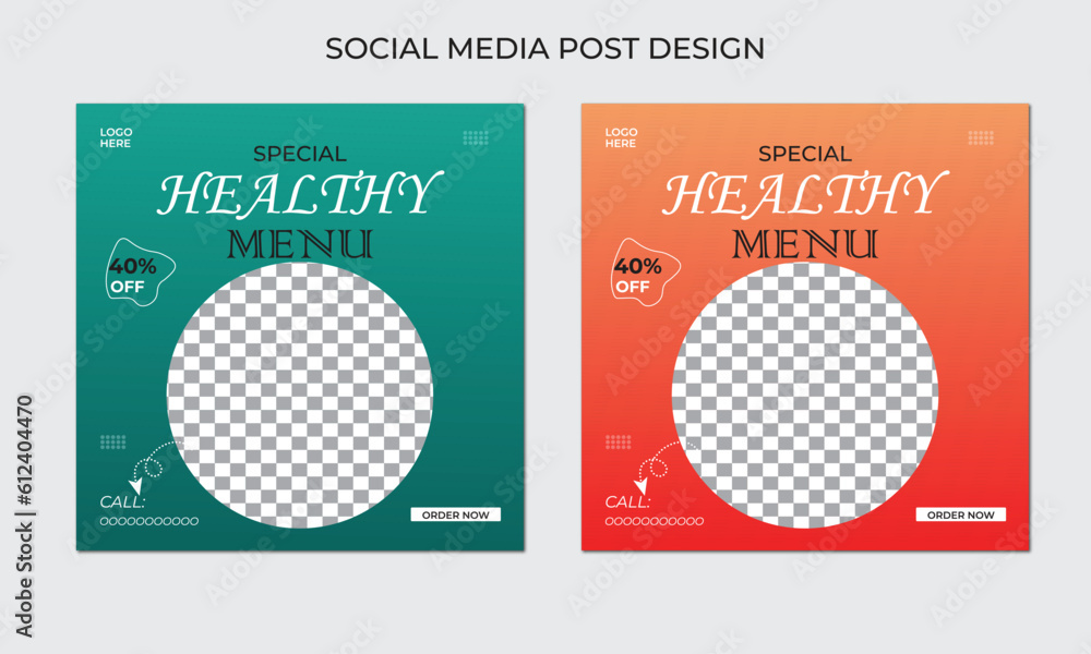 Design burger social media feed post template social media instagram ...