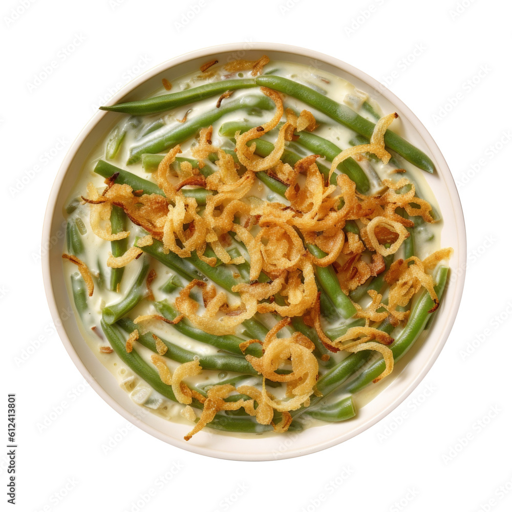 Green Bean Casserole on a Transparent Background. Generative AI Stock ...