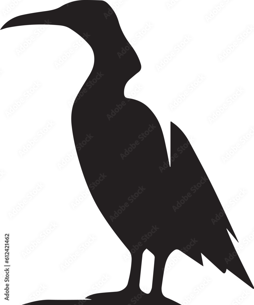 Albatross Black And White, Vector Template for Cutting and Printing ...