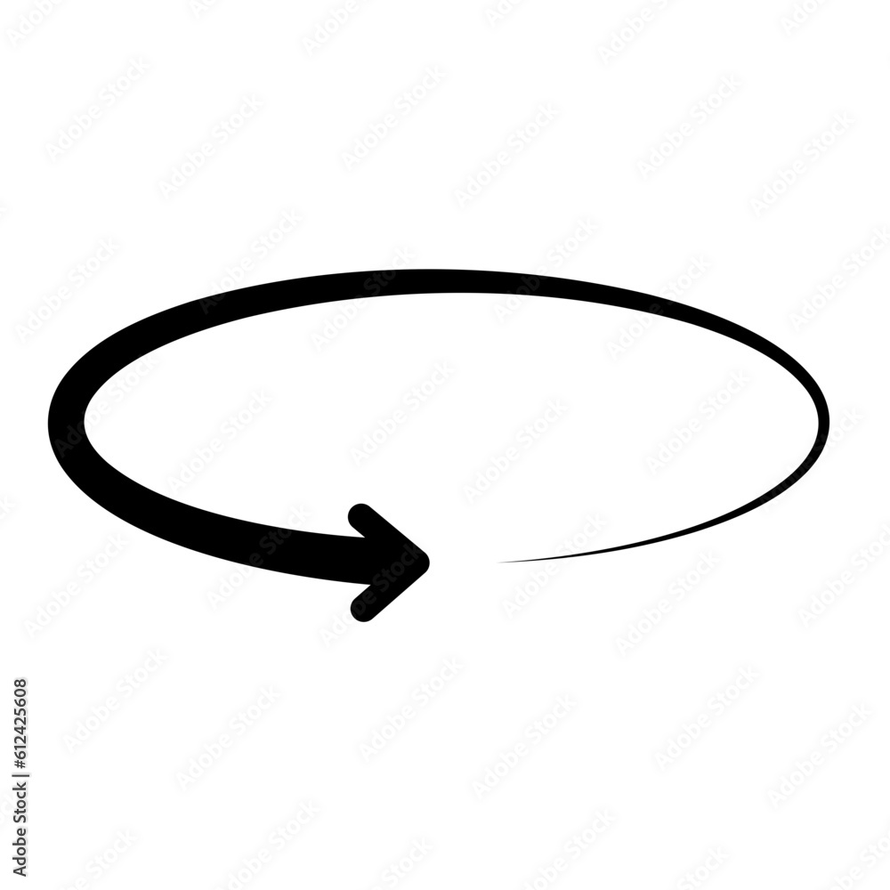 Rotation arrow icon Stock Vector | Adobe Stock