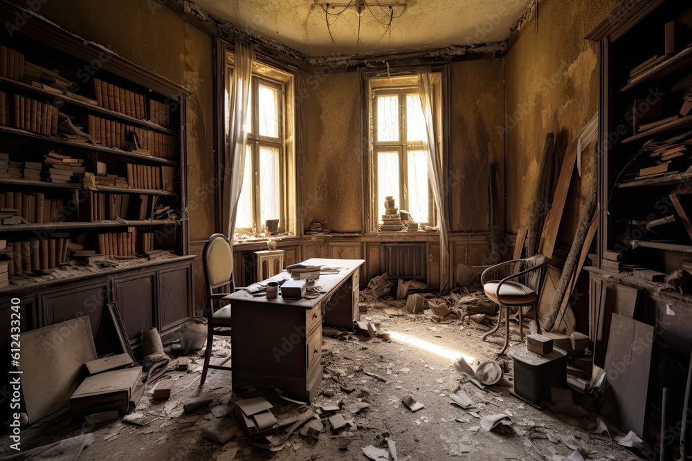 Abandoned Office in a Creepy, Scarey Old House - Vintage Countryside ...