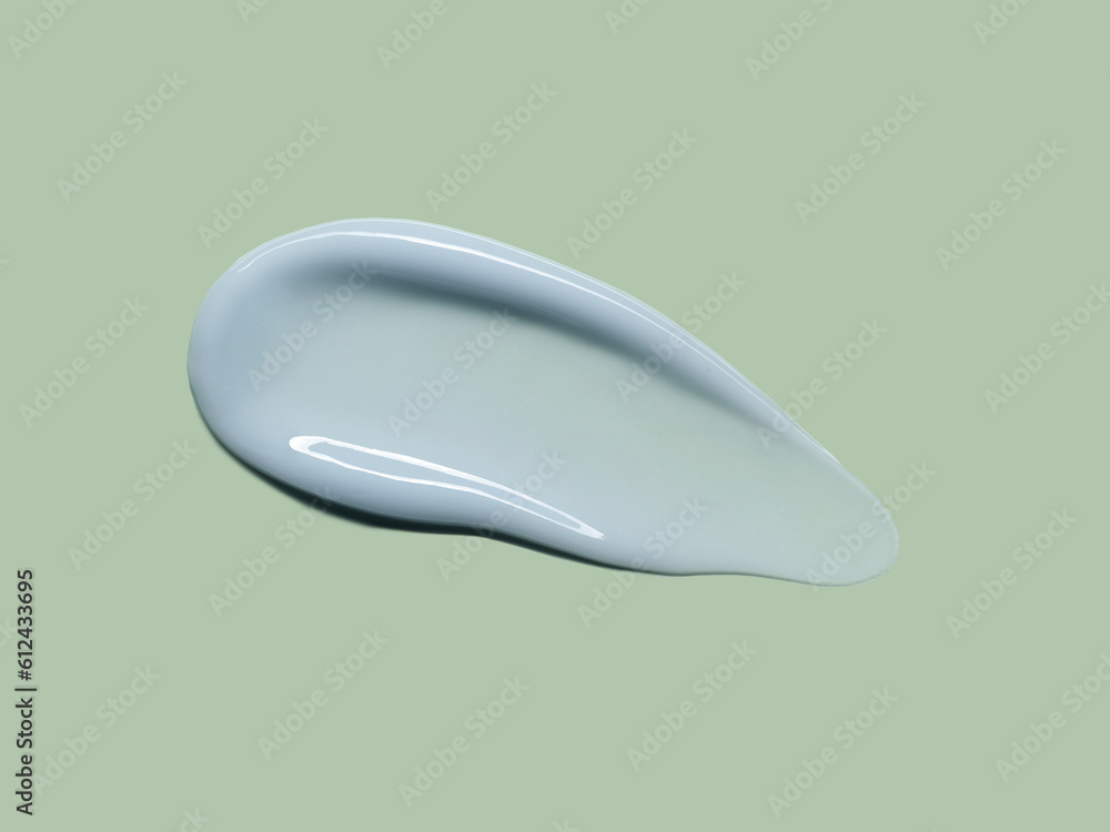 Blue Cream texture, texture stroke isolated on mint green background ...