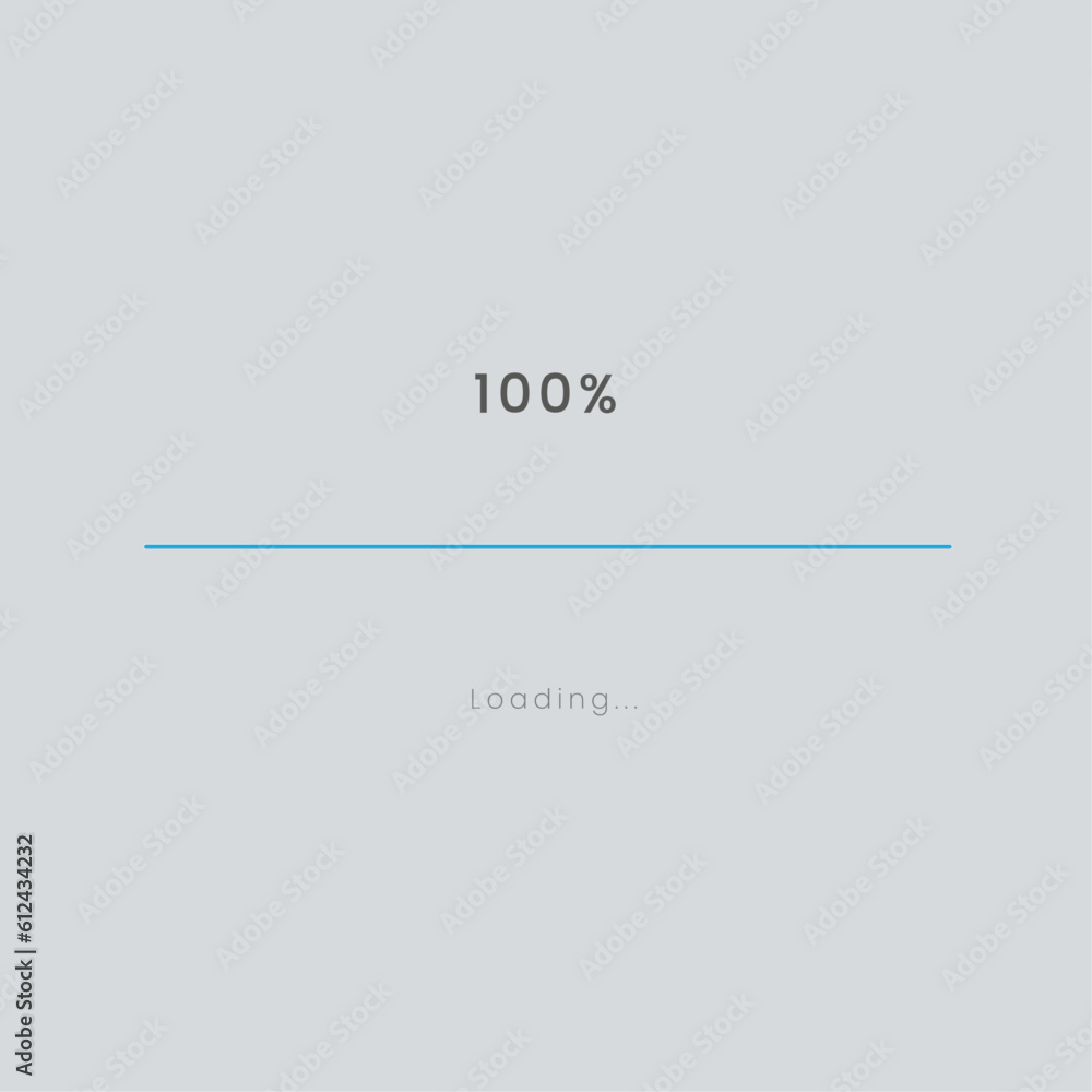 Rainbow 100 pecent loading sign vector illustration on grey background ...