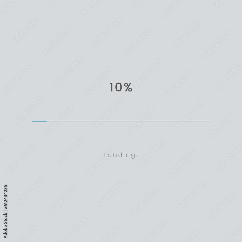 Rainbow 10 pecent loading sign vector illustration on grey background ...