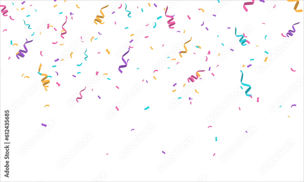 Vibrant Confetti Burst: Vector PNG Illustration of Multicolored ...