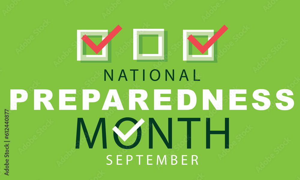 September is National Preparedness Month. background, banner, card ...