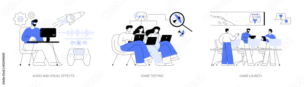 Game development abstract concept vector illustrations. Stock Vector ...