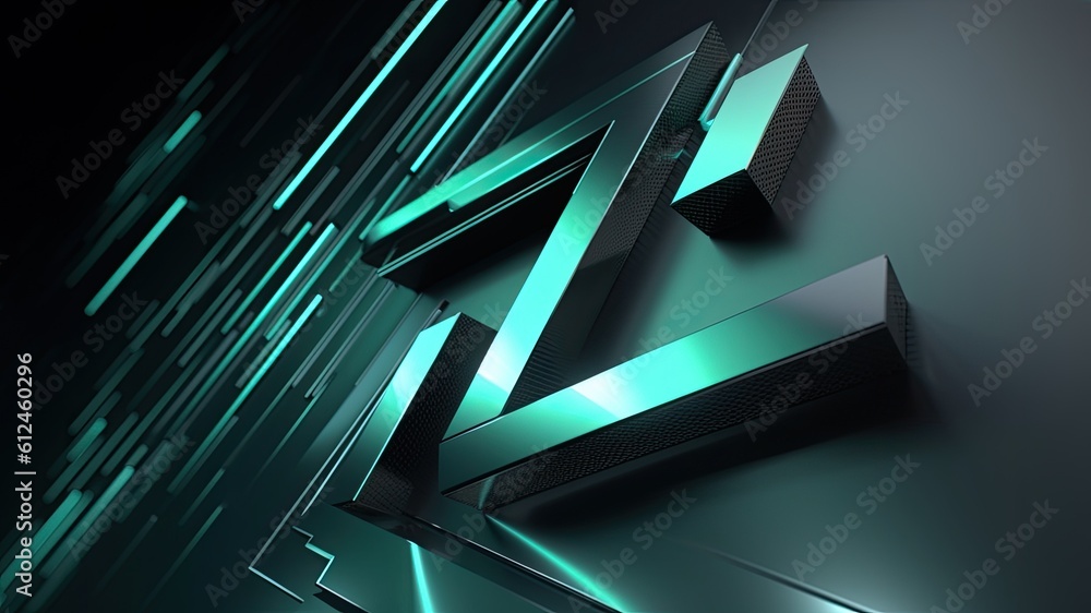 Sleek design with 3D graphic and bold typography, technology banner ...