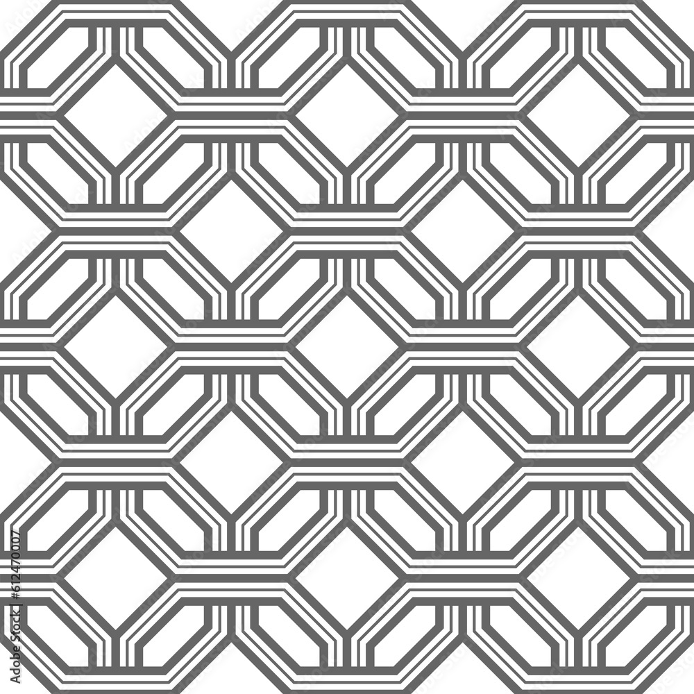 Vector seamless texture. Modern geometric background with octagonal ...