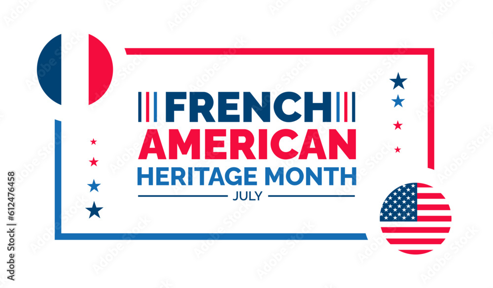 French American Heritage Month background, banner, wallpaper, poster ...