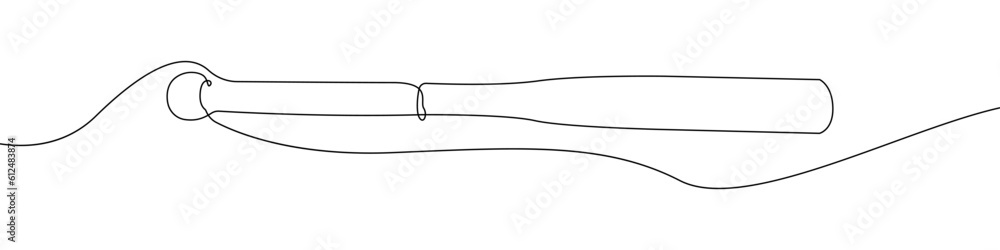 Baseball bat line continuous drawing vector. One line Baseball bat icon ...