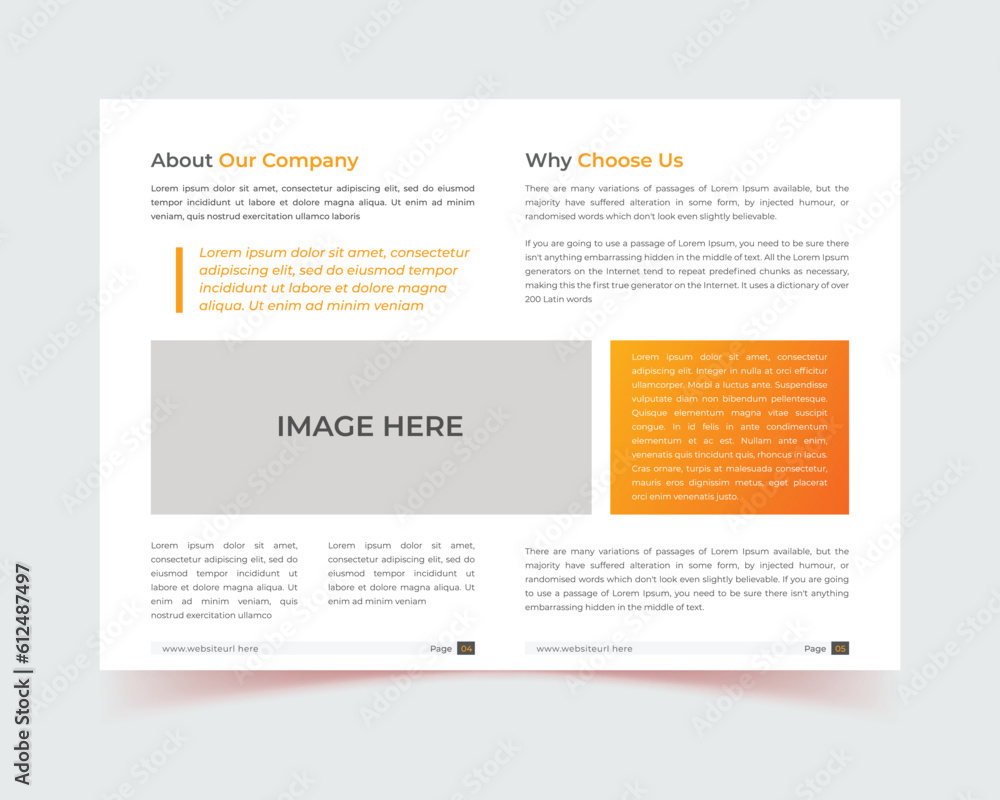 Brochure template layout design, report, pages brochure, yellow minimal ...