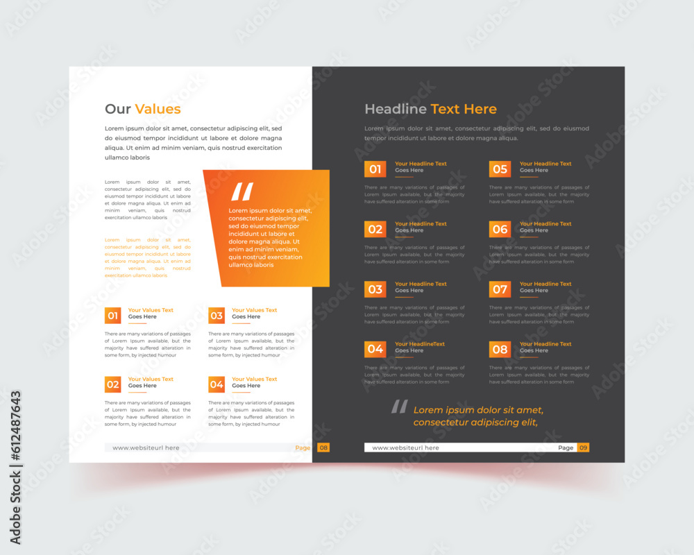 Brochure template layout design, yellow minimal business profile ... Brochure template layout design, yellow minimal business profile ...