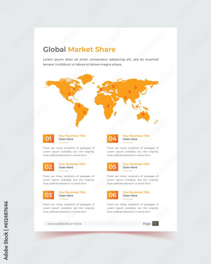 Brochure template layout design, yellow minimal business profile ...