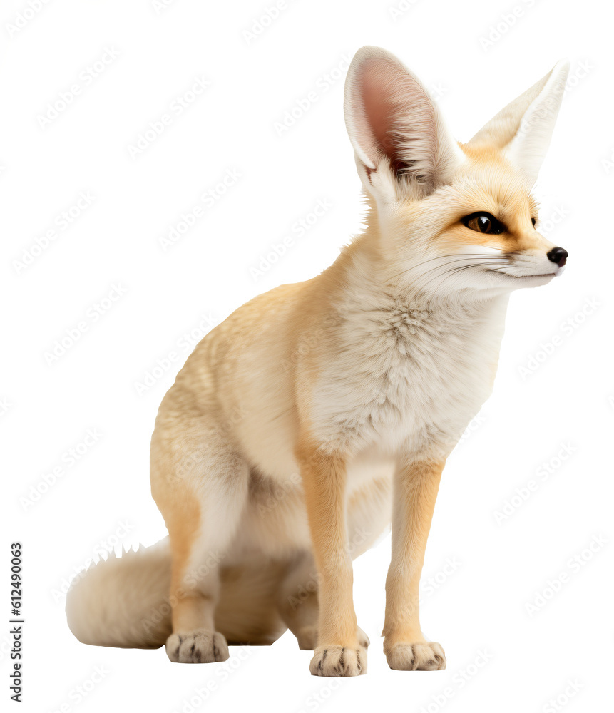 Fennec isolated on the transparent background PNG. Top view. AI ...