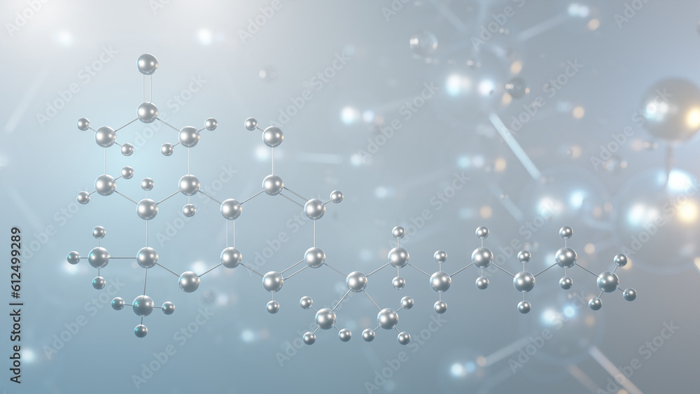 nabilone molecular structure, 3d model molecule, antiemetics ...