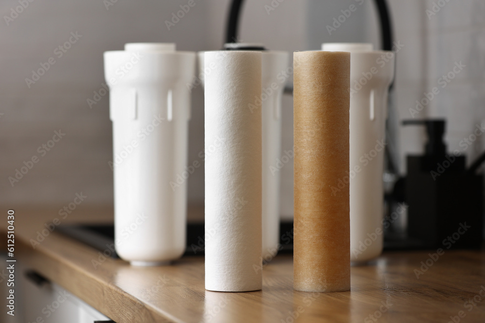 Water purification for domestic water supply. New clean and used water ...